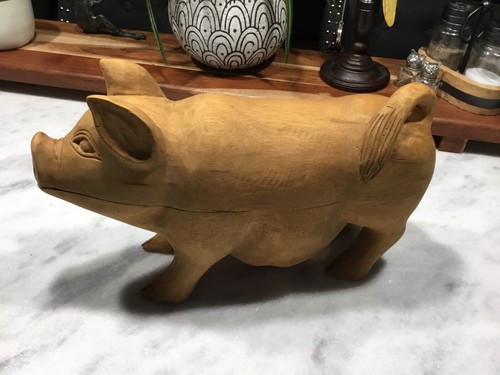 Unique Wooden Pig Container | eBay