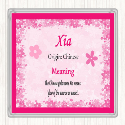 Xia Name Meaning Drinks Mat Coaster Pink | eBay UK