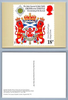 Lord Lyon King Of Arms / Scottish Heraldry - 1987 PHQ #103a Unused Card ...