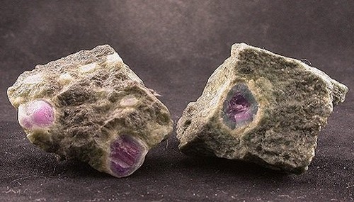 Two Ruby Crystal In Host Rock Specimen Gem Gemstone RSA3 | eBay