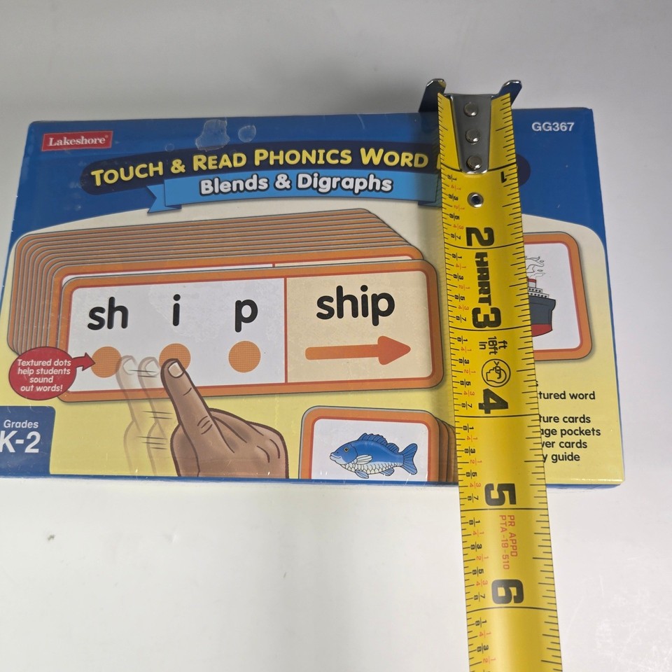 Lakeshore Touch & Read Phonics Word Match Blends Digraphs Grades K-2 ...