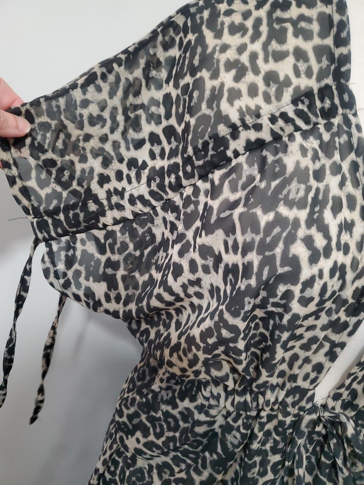 Leopard Sheer Beach Dress • Animal Print Cover Up • Size S - M PINUP ...