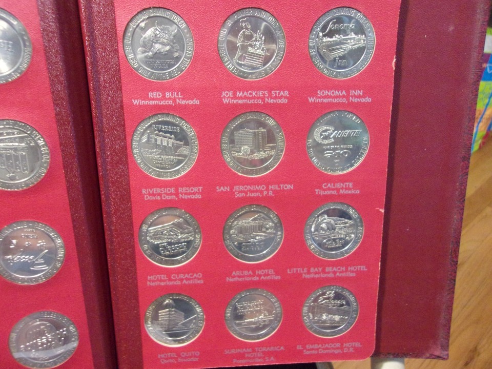 FRANKLIN MINT DOLLAR GAMING TOKENS 1966 BOOK PLUS ALL 72 TOKENS | eBay