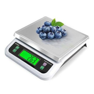 Large Digital Kitchen Scale 40kg/88lbs Commercial Food White-40kg White ...