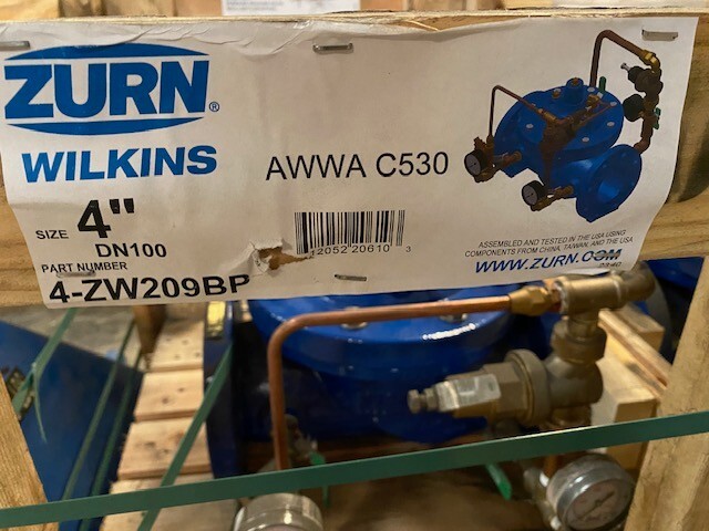 Zurn Wilkins 4-ZW209BP 4" PRV w/ Low Flow By-Pass (NEW) for sale online ...