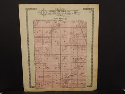 MN, MT, ND, SD, WY - Township Roseau County Minnesota Map