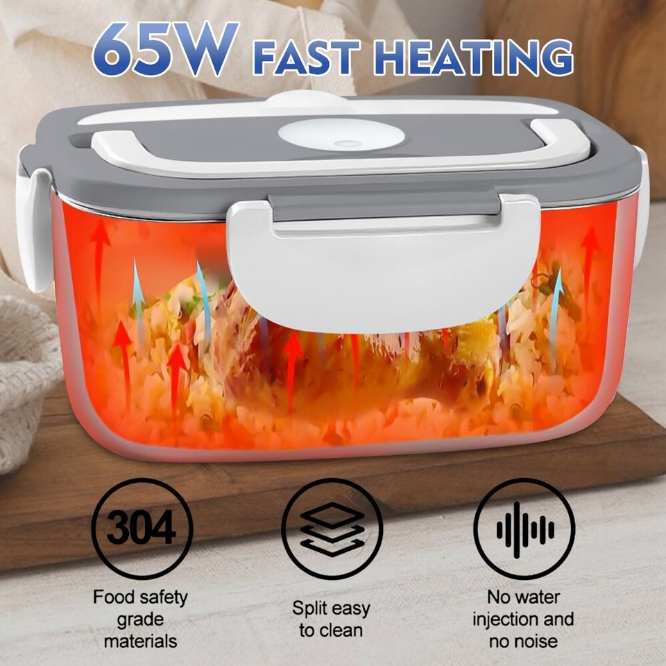 110V Electric Heating Lunch Box Portable for Car Office Food Warmer ...