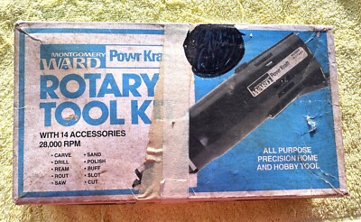 VINTAGE MONTGOMERY WARDS HOBBY ROTARY TOOL KIT NO. 84-4 / 19235- 00 | eBay