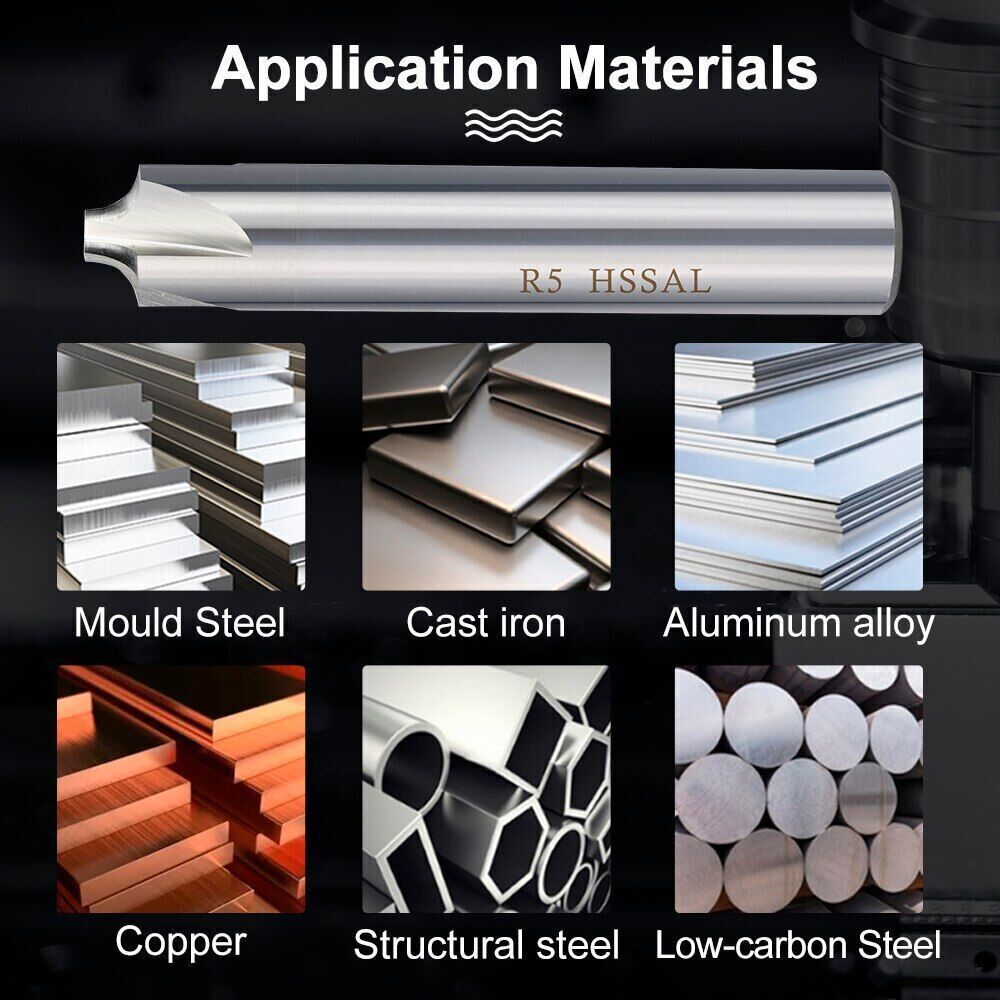 R2-R10 Corner Rounding End Mill Radius Milling Cutter CNC Router Bits ...