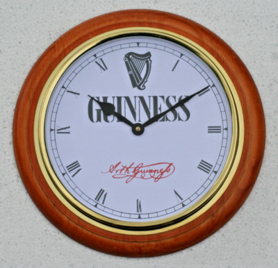 Guinness Wall Clock 12.7/8" Diameter Harp Design | eBay UK