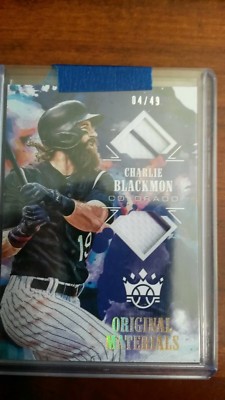 2018 DK Originals Materials Charlie Blackmon serial numbered 4/49 ...