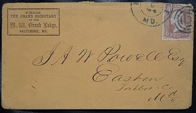 1864 Civil War Easton Maryland Slave Trader John Powell Masonic Corner ...