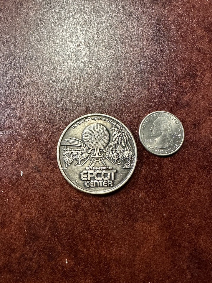 Walt Disney World Epcot Center 1982 Souvenir Medallion Coin - Vintage ...