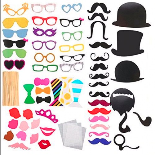 Funny Party Props Photo Booth Moustache Birthday Wedding Selfie ...