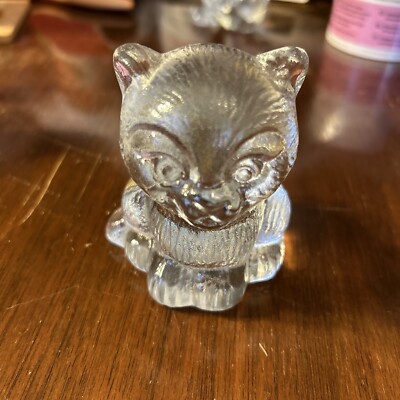 Vintage Goebel Lead Crystal Cat Kitten Figurine Paperweight West ...