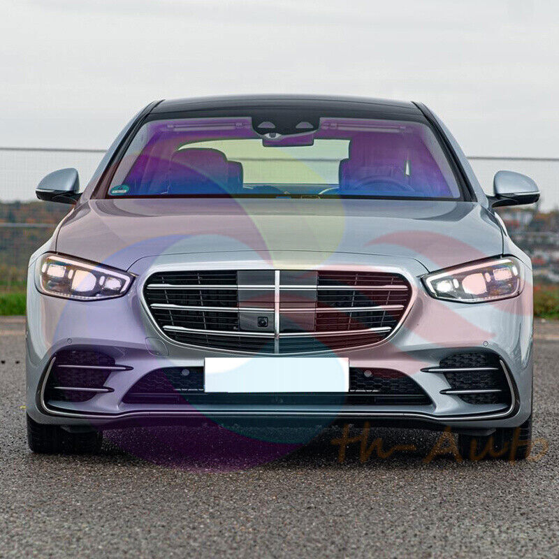 👉 3PCS Chrome Front Bumper Molding Trim For Mercedes W223 S-Class ...