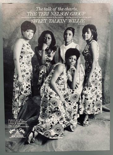 TERI NELSON GROUP 1968 vintage POSTER ADVERT SWEET TALKIN' WILLIE Kama ...