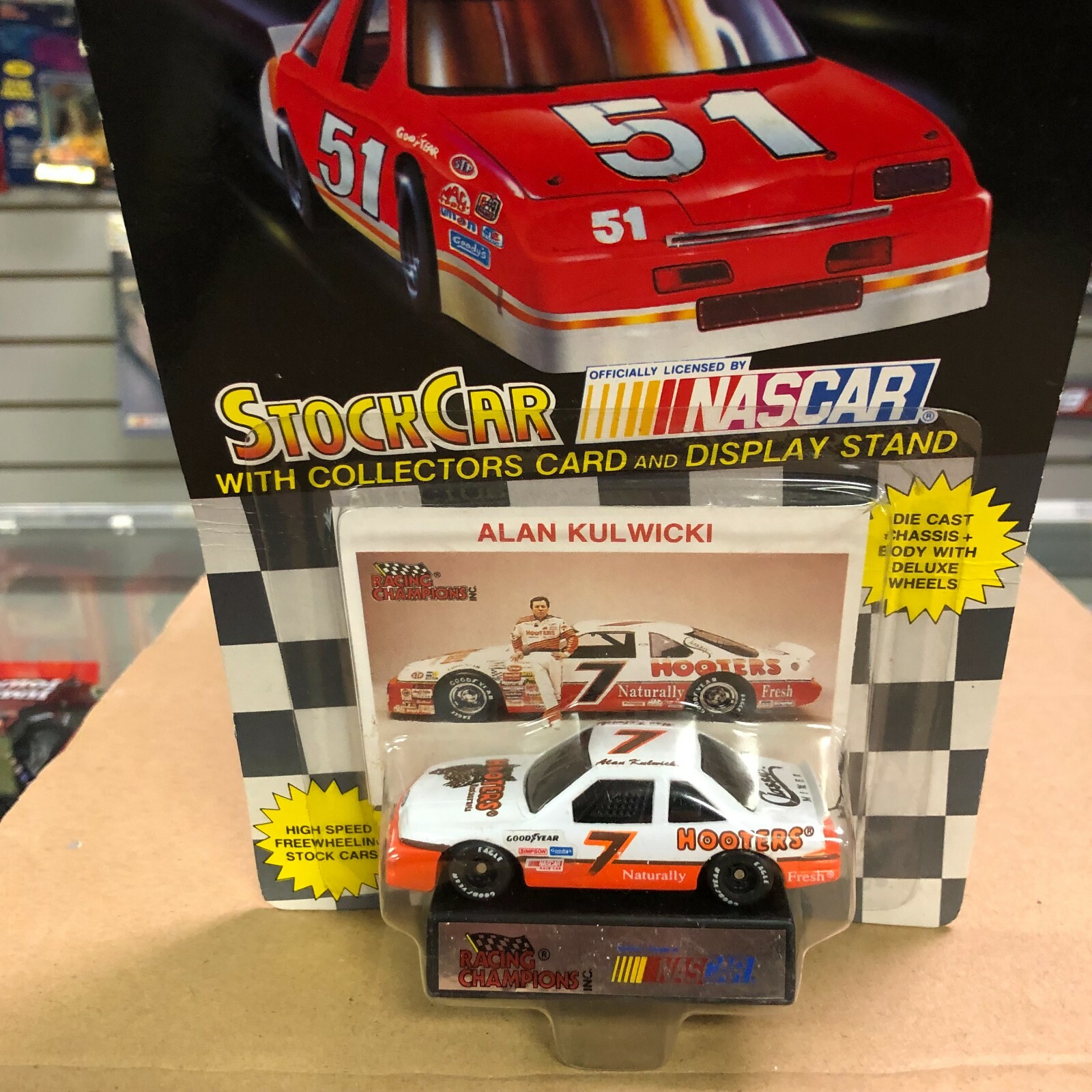 Racing Champions Alan Kulwicki # 7 Ford T-Bird 1:64 Hooters 1991. car ...