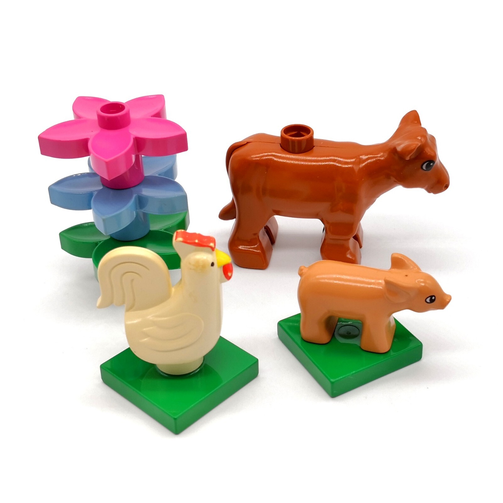 LEGO DUPLO FARM ANIMALS Pig Cow Chicken Rooster LOT OF 3 Parts ...
