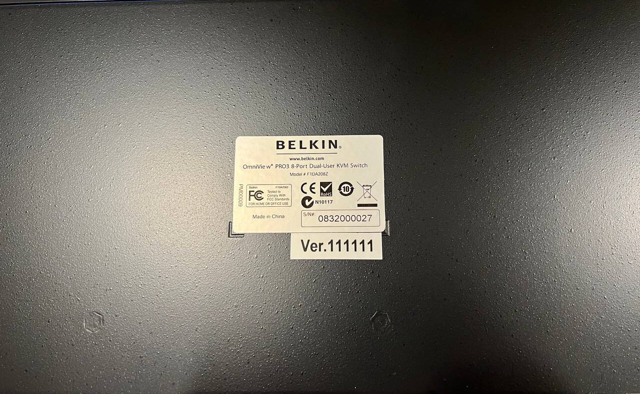 Belkin OmniView Dual-User PRO3 (F1DA208Z) 8-Ports External KVM switch ...