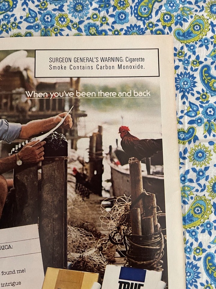 Vintage 1987 True Cigarettes Print Ad Dateline Central America | eBay