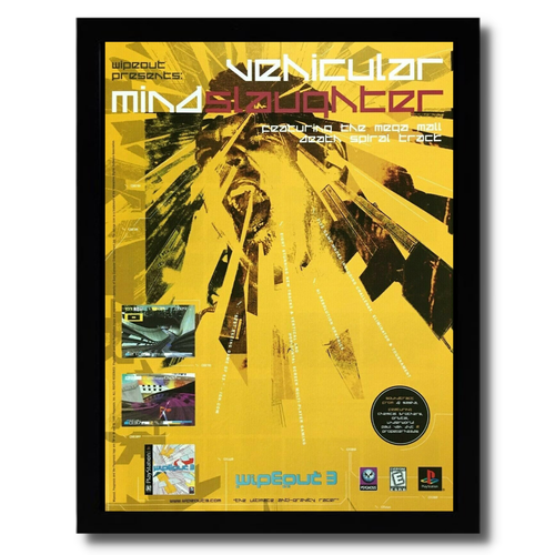 1999 Wipeout 3 Framed Print Ad/Poster Original Authentic PS1 ...
