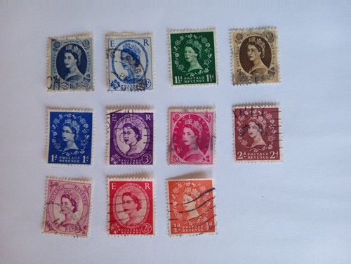 Vintage Great Britain Queen Elizabeth II Stamps Lot Of 11 Rare ...