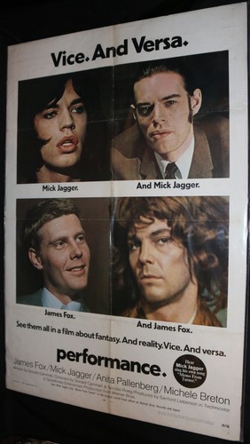 Performance British Crime Movie Poster - Mick Jagger Rolling Stones (C ...