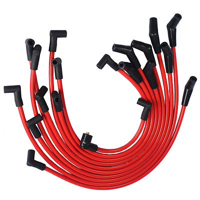 10.5mm Racing Spark Plug Wires JDMSPEED Set Red For Ford SB SBF 302 5 ...
