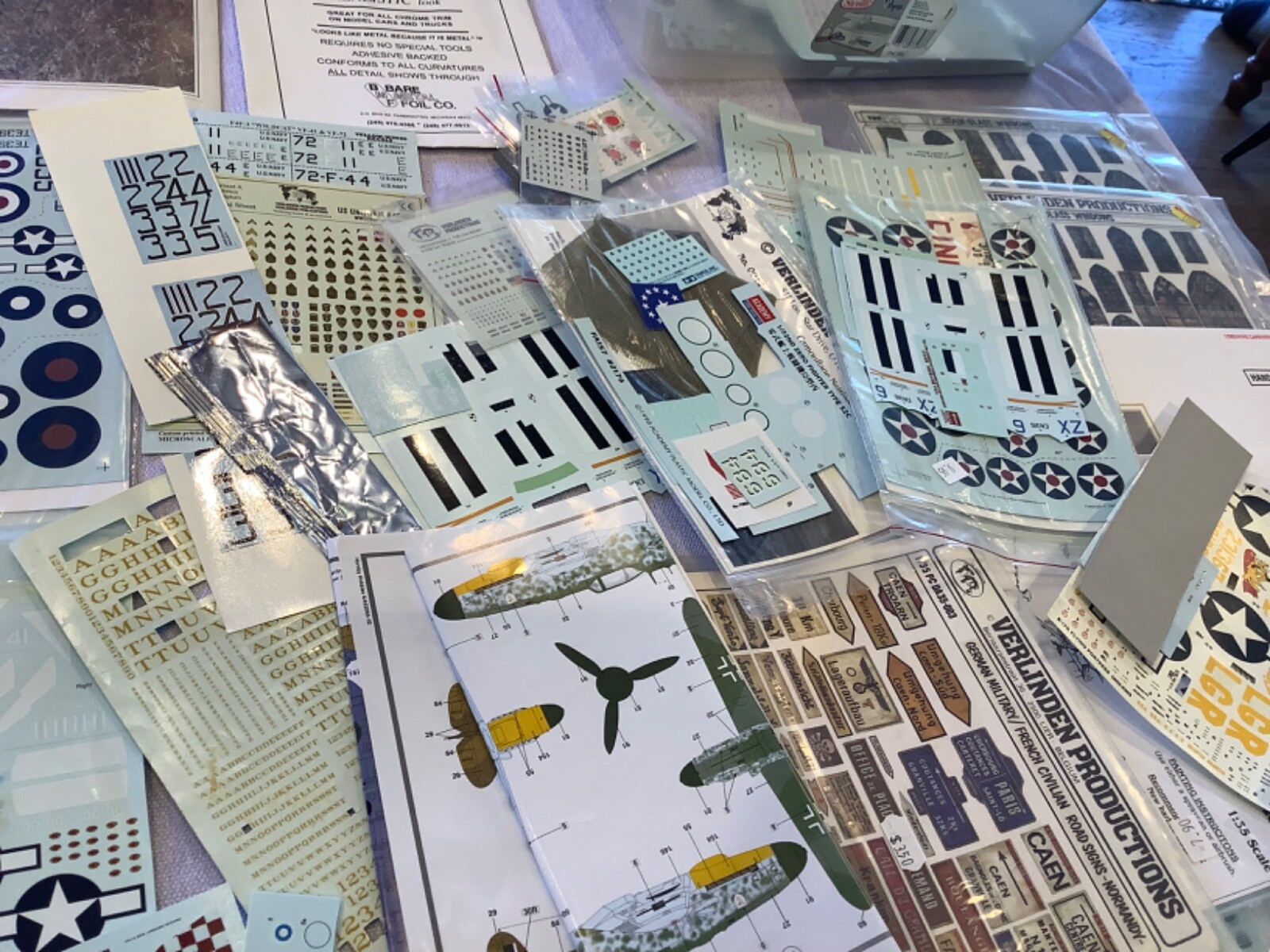 Huge Lifetime Collection German, US WWII Decals Model Aircraft, Cars ...