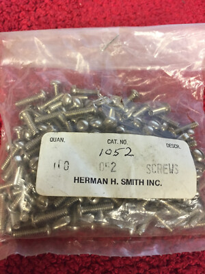 1052 HH SMITH ROUND HEAD SCREWS 6/32 X 1/2 STEEL 100 PCS | eBay