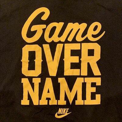 Nike Men's Game Over Name Spell Out Logo T-Shirt Regular Fit Size XL | eBay