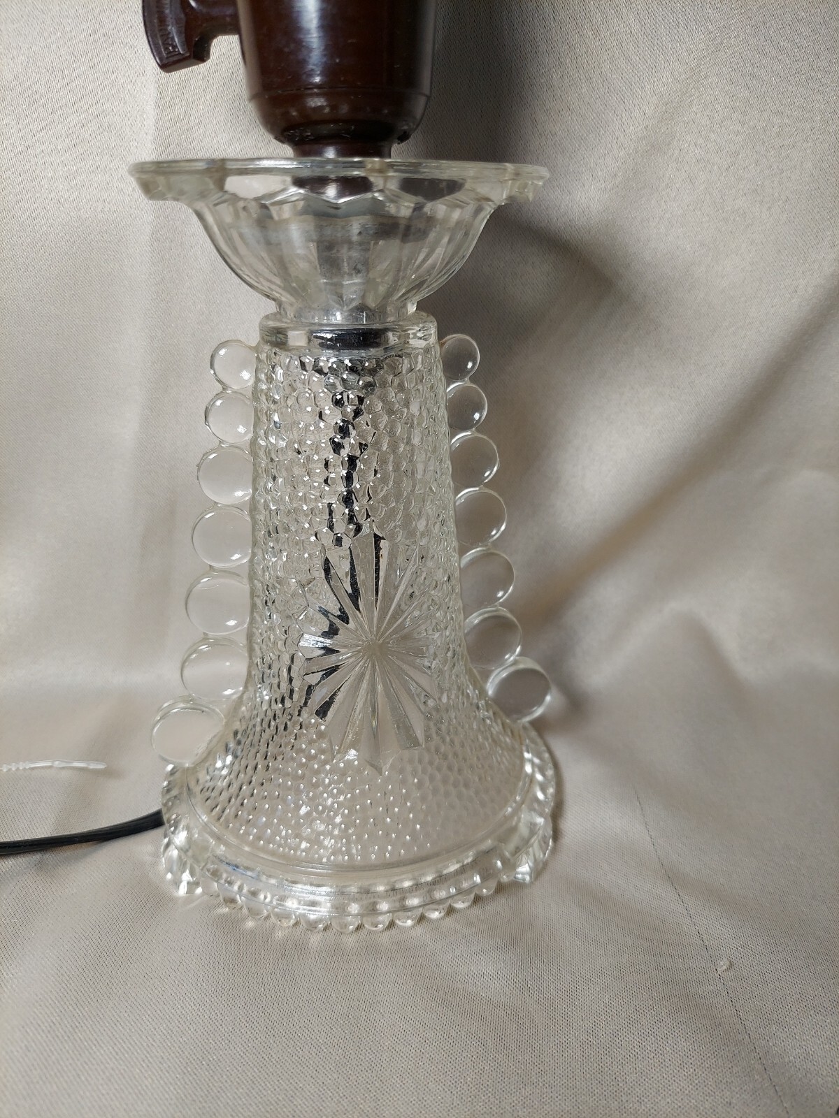 VINTAGE 1930s ART DECO GLASS CANDLEWICK VANITY LAMP | eBay