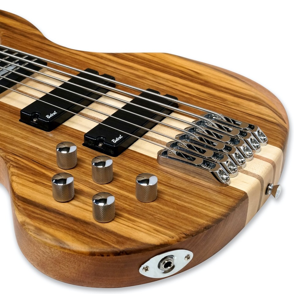 Left-handed 6 String Electric Bass Guitar Okoume body w/ bag | eBay