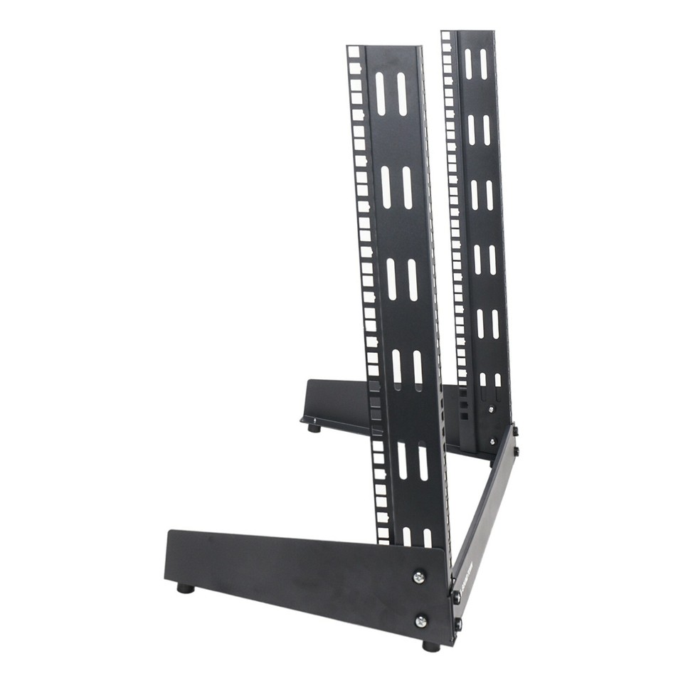 Sound Town 12U 2-Post Desktop Open-Frame Rack Audio Network Devices ...