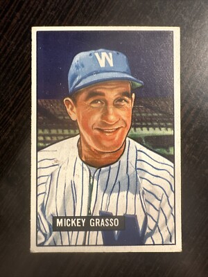1951 BOWMAN #205 MICKEY GRASSO ROOKIE EX OR BETTER *Hot Corner Vintage ...