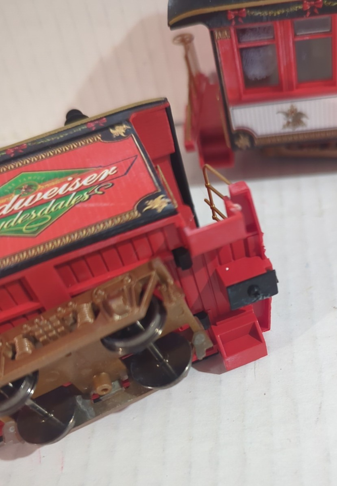 Hawthorne Village Electric Budweiser Bachman Train Engine and Cars with ...