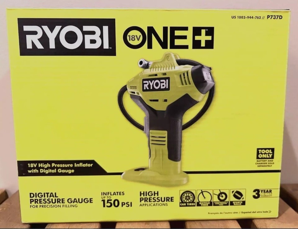 Ryobi inflator P737D 18V High Pressure Cordless Inflator Tool Only ...