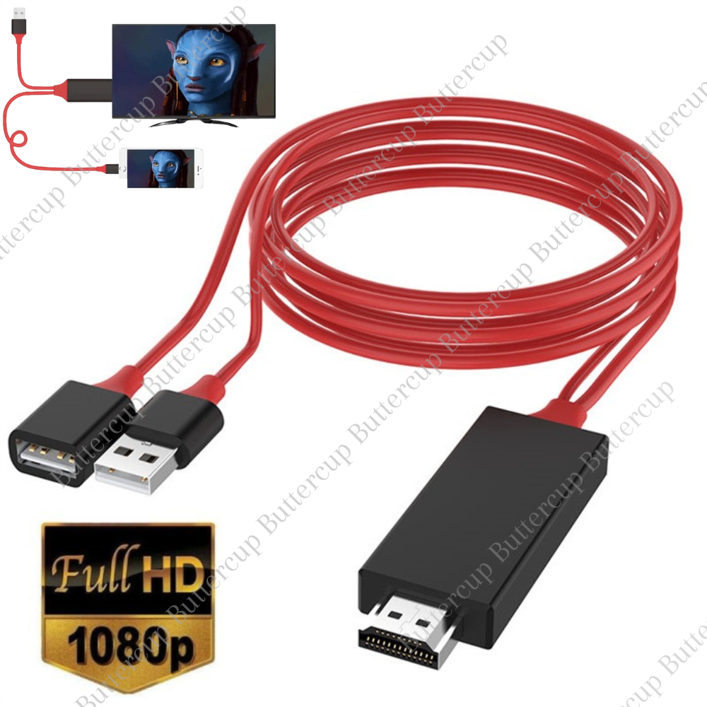 HDMI Cable 1080P Phone to TV HDTV AV Adapter Universal For iPhone ...