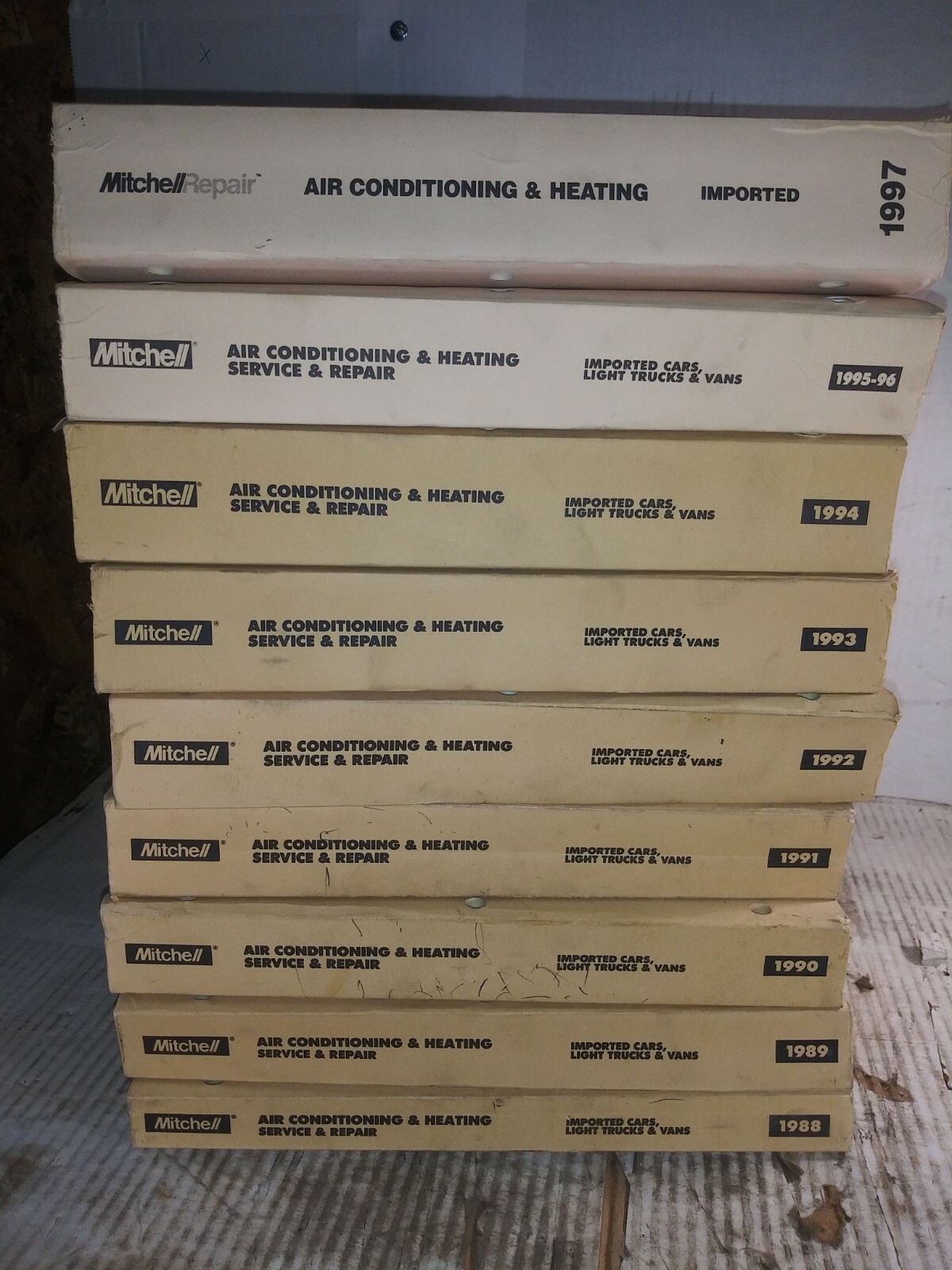 1 USED LOT OF MITCHELL REPAIR MANUALS A/C & HEATING IMPORTED '88-'97 | eBay