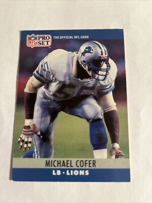 1990 NFL Pro Set Michael Cofer Detroit Lions Tennessee Volunteers #99 ...