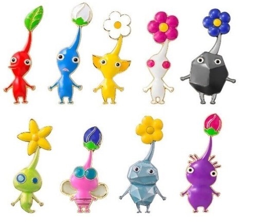 Nintendo Pikmin Pin Badge complete Set of all 9 types Official Store ...