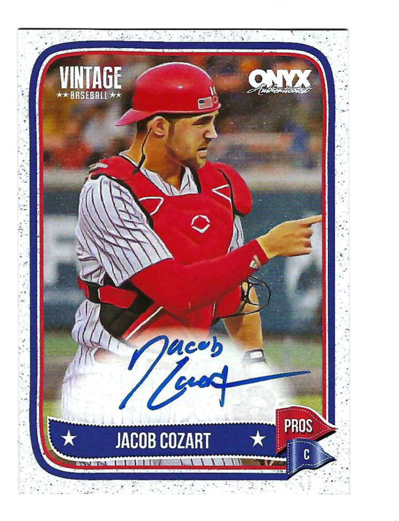 JACOB COZART 2024 ONYX VINTAGE BASEBALL ON CARD AUTO BLUE INK | eBay