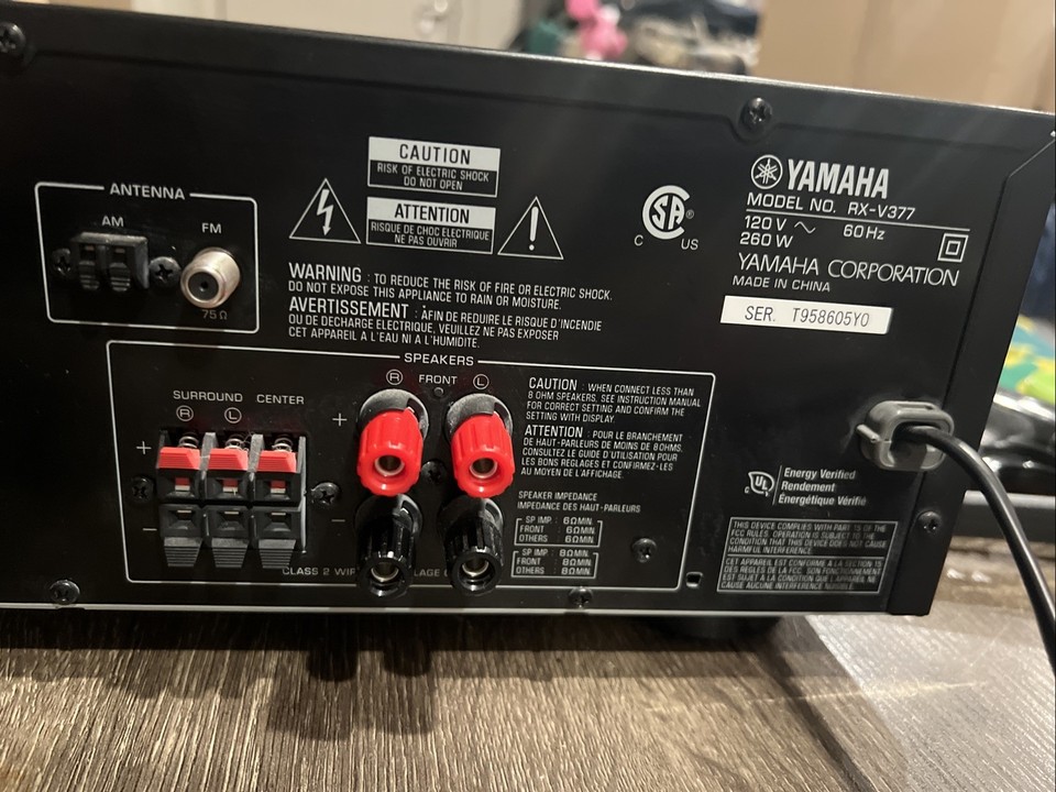 Yamaha RX-V377 5.1 Channel AV Receiver - Tested & Working - No Remote ...