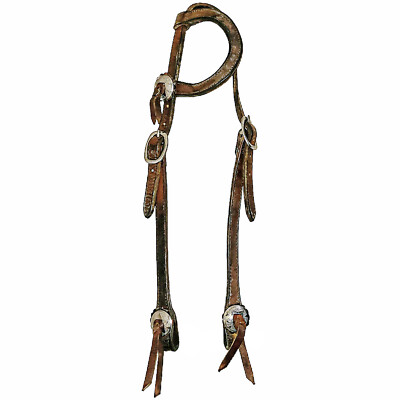 Harness Leather Single Ear Ranch Horse Style Conchos Work Training ...