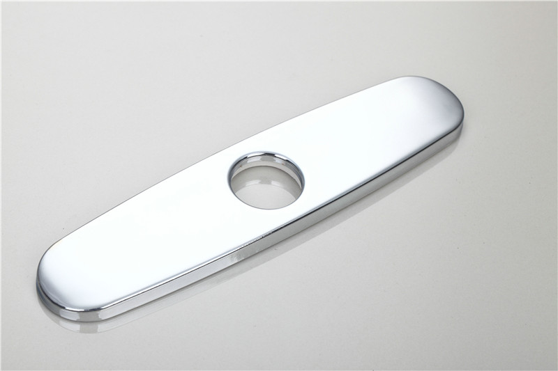 Kitchen Sink Basin Faucet Mixer Tap Single Hole Cover Plate Chrome ...