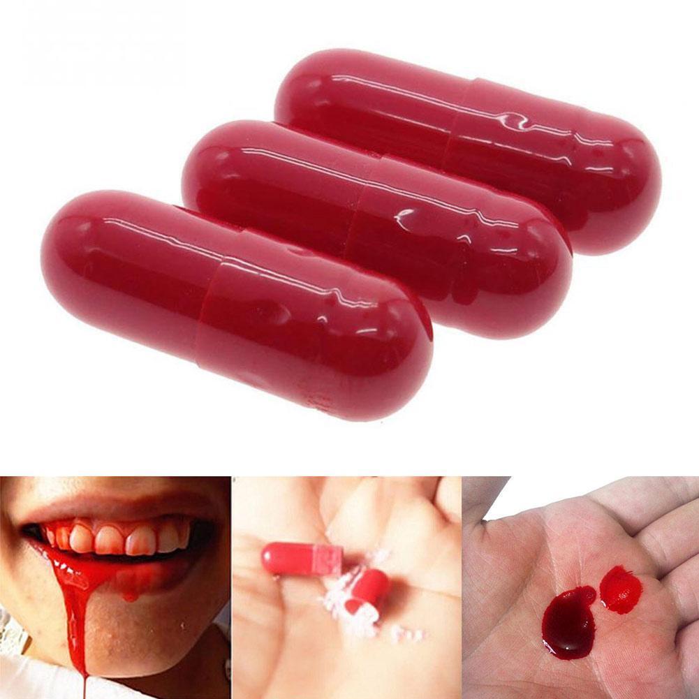 Halloween Fake Blood Capsules Trick Joke Horror Zombie Easter 2023 ...