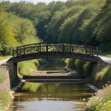 8 Foot Garden Bridge Outdoor Furniture Decor Structure Home Living ...