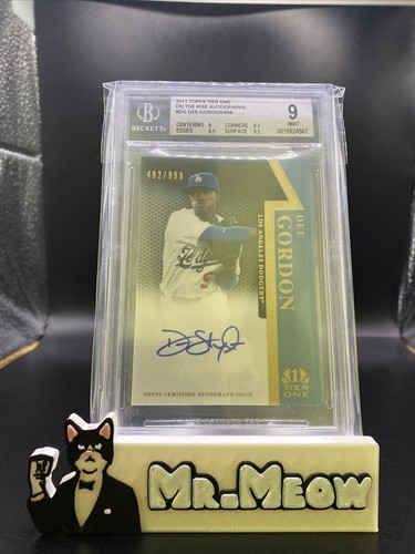 2011 Topps Tier One On the Rise Auto /999 Dee Gordon #OR-DG RC Auto BGS ...