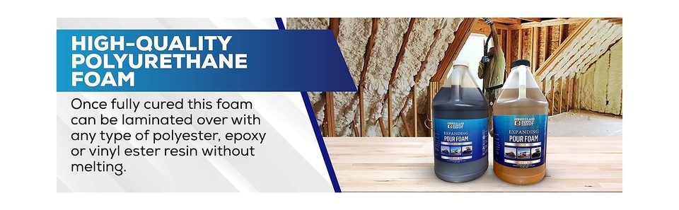 6 Lb. Density Expanding Pour Foam, 2 Part Polyurethane Closed Cell ...